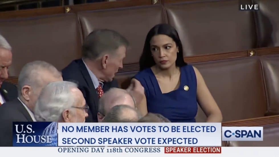 CHAMBER CHAT: AOC Speaks With GOP Rep. Paul Gosar on House Floor ...