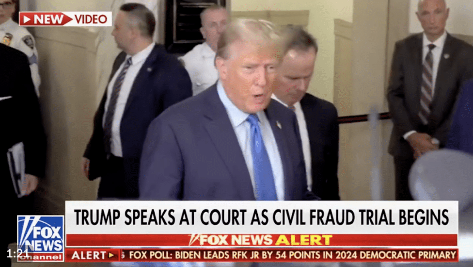 HOLDING COURT: Trump Updates Reporters Outside Courtroom After Opening ...