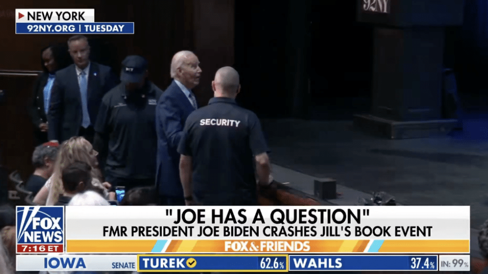 Joe Biden Interrupts Jill Biden’s New York Book Event With Unscripted ...