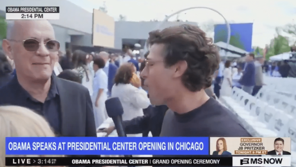 Tom Hanks Jokes About MS NOW Ratings During Live Interview at Obama ...